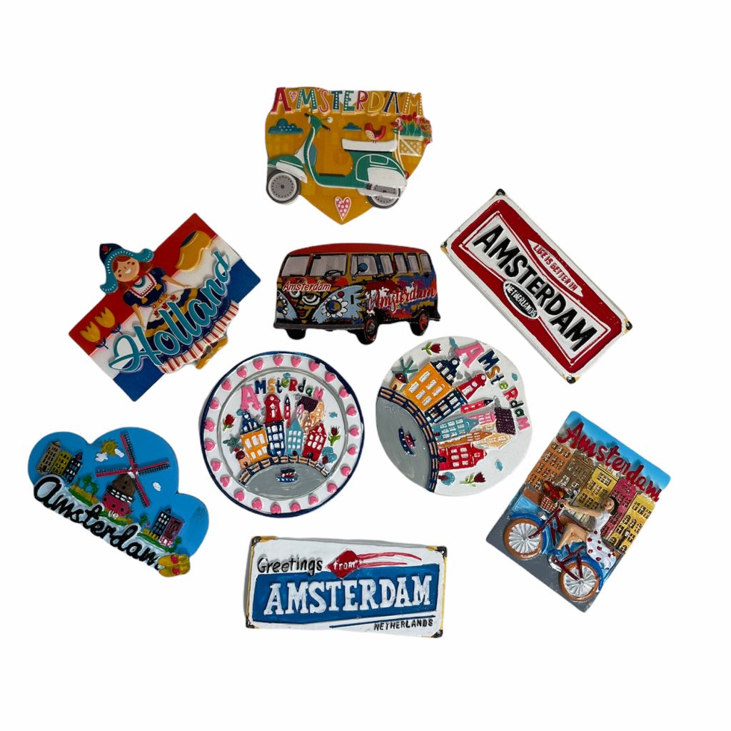 Set Amsterdam / Holland magneten - Klompjes.com