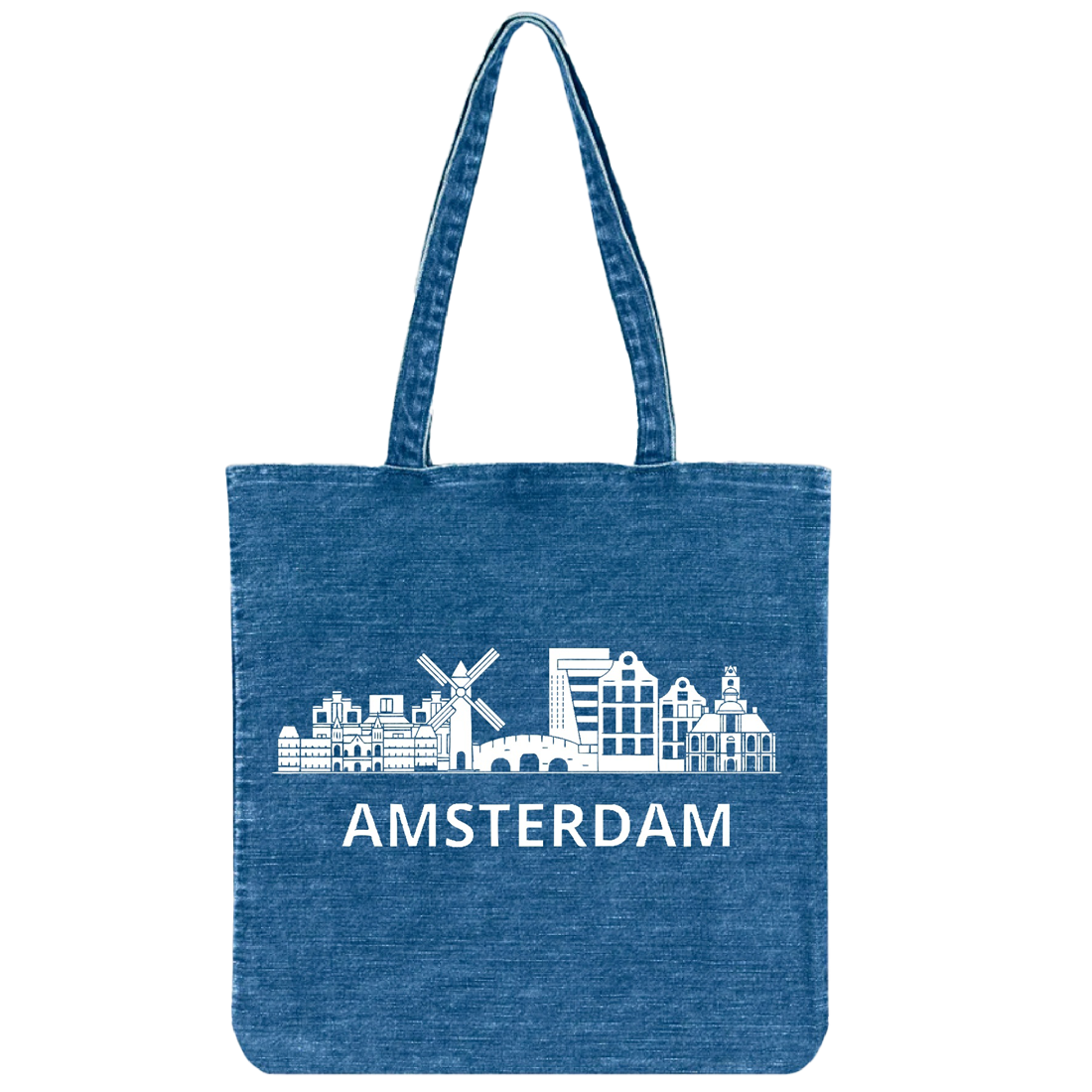 Denim bags Amsterdam skyline - Klompjes.com